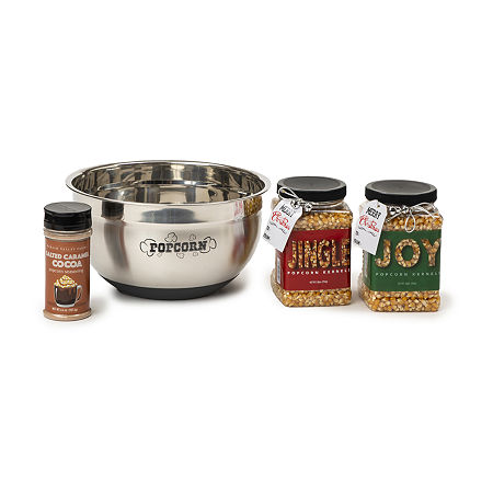 Wabash Valley Farms Jingle Bells Popcorn Perfection 4 Piece Set