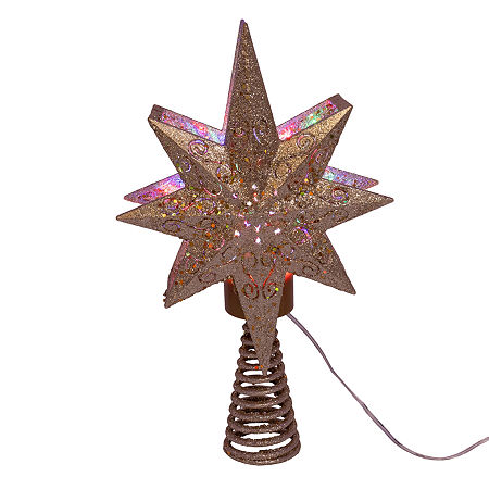 Click here for Kurt Adler 13.4 Gold Glitter Polaris Projector Chr... prices