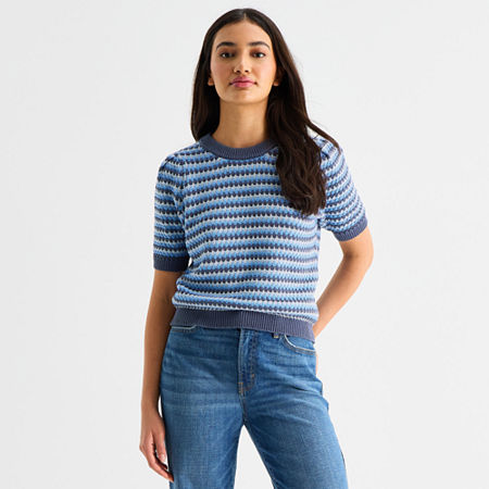 Click here for a.n.a Womens Crew Neck Short Sleeve Pullover Sweat... prices