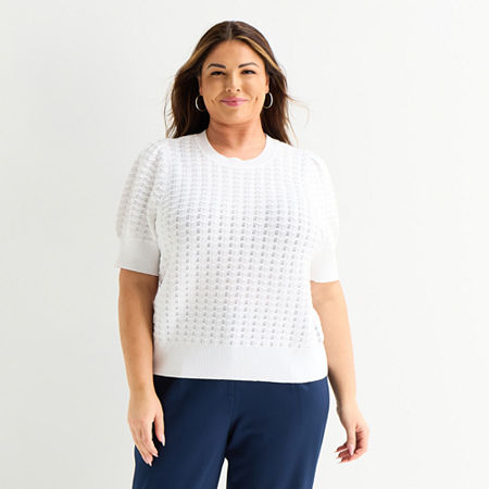 Click here for Liz Claiborne Womens Pullover Sweater  1x  White prices