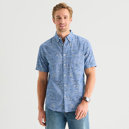 Click here for St. Johns Bay Stretch Poplin Mens Short Sleeve Cla... prices