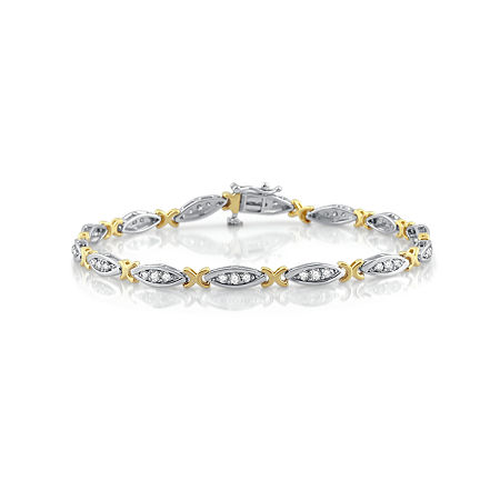 Click here for 7 1/2 Inch 1 CT.T.W. Natural Diamond 10K Gold Link... prices