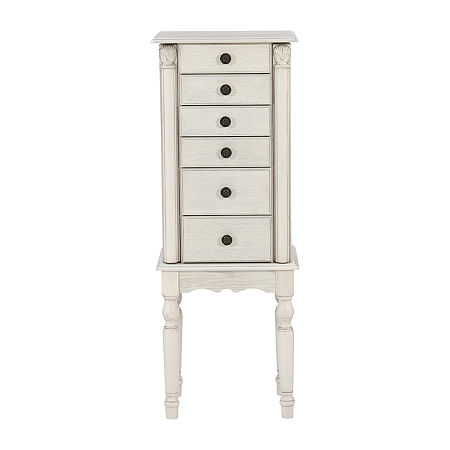 Click here for Powell Company Kristen White Jewelry Armoire  One... prices