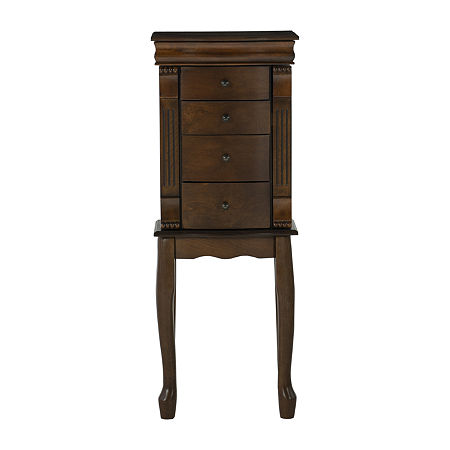 Click here for Powell Company Kelsey Walnut Jewelry Armoire  One... prices
