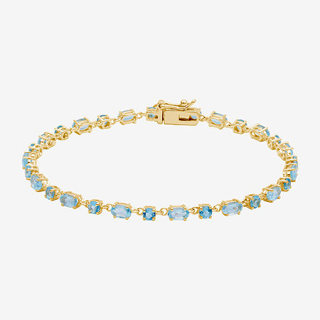Click here for Womens Genuine Blue Topaz 14K Gold Over Silver Ste... prices
