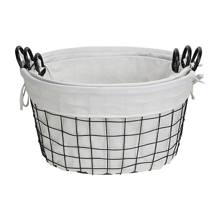 Click here for Cheungs Set Of 3 Lined Oval Wire Baskets  One Size... prices