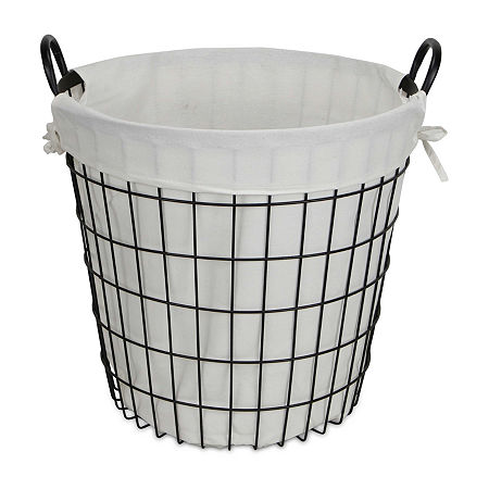 Click here for Cheungs Lined Metal Wire Laundry Basket  One Size... prices