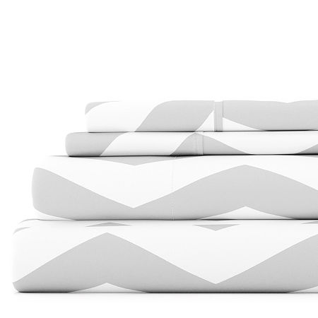 ienjoy Home The Boho & Beyond Premium Ultra Soft Pattern 3-Pc. Sheet Set  Twin - Grey Soft Arrows