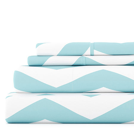 ienjoy Home The Boho & Beyond Premium Ultra Soft Pattern 4-Pc. Sheet Set  King - Turqoise Soft Arrows