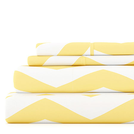 ienjoy Home The Boho & Beyond Premium Ultra Soft Pattern 4-Pc. Sheet Set  Full - Yellow Soft Arrows
