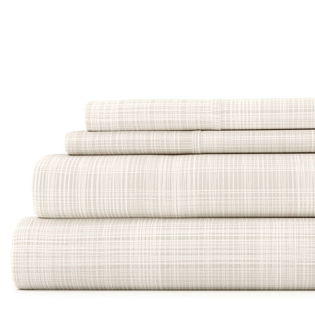 ienjoy Home The Timeless Classics Premium Ultra Soft Pattern 4-Pc. Sheet Set  Full - Ray Thatch