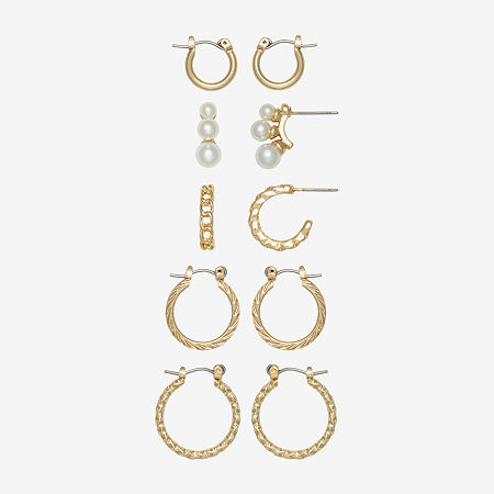 Click here for Mixit Womens Simulated Pearl Hypoallergenic 5 Pair... prices