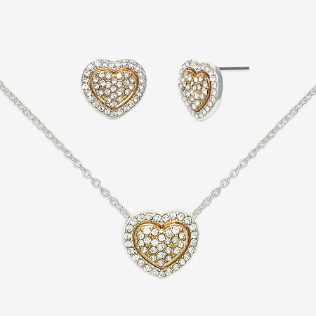 Click here for Mixit Womens Cubic Zirconia Stainless Steel Heart... prices