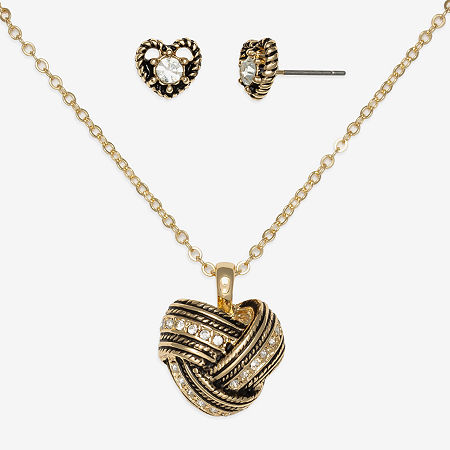 Click here for Mixit Womens Cubic Zirconia Stainless Steel Heart... prices