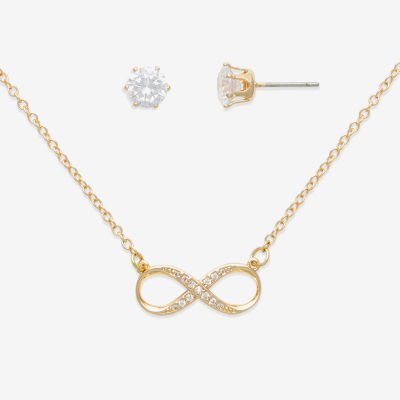 Mixit Womens Stainless Steel Infinity Hypoallergenic 2-pc. Jewelry Set ...