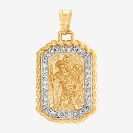 Click here for St. Christopher Mens White Cubic Zirconia 10K Gold... prices