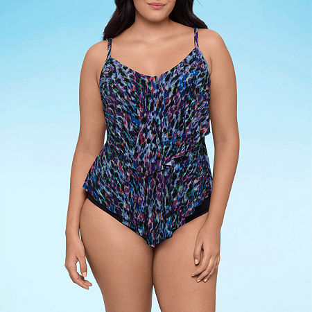 Click here for Trimshaper Ronnie Tankini Swimsuit Top  14  Blue prices