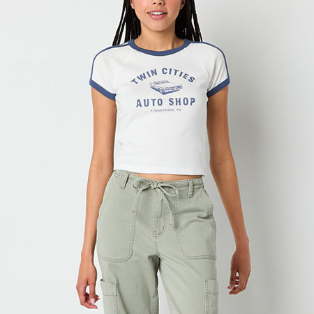 Click here for Arizona Womens Juniors Crew Neck Short Sleeve T-Sh... prices