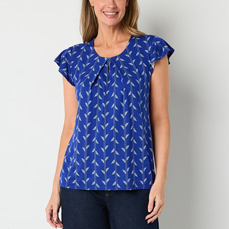 Click here for Liz Claiborne Womens Round Neck Short Sleeve Blous... prices