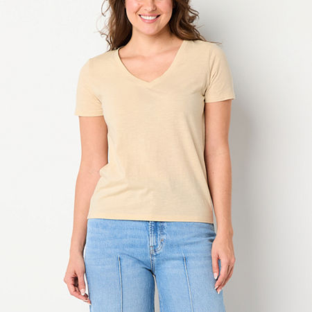 Click here for a.n.a Womens V Neck Short Sleeve T-Shirt  Petite X... prices