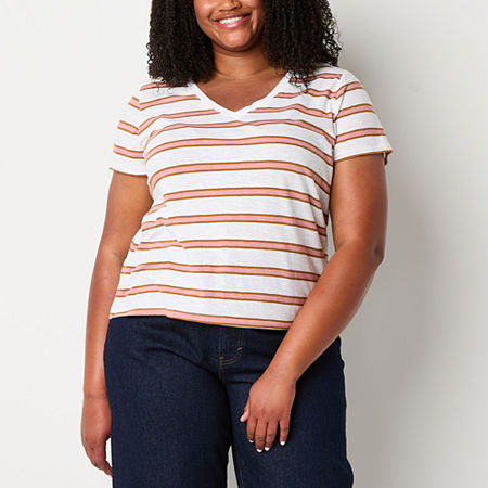 Click here for a.n.a Womens V Neck Short Sleeve Plus T-Shirt  5x... prices