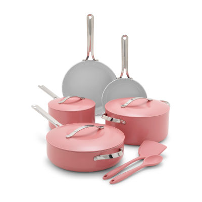 GreenPan Nova Ceramic Non-Stick 10-pc. Cookware Set, Color: Coral ...