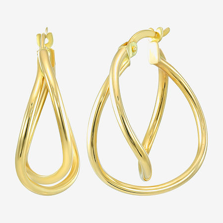 Click here for Womens 10K Gold 21mm Round Hoop Earrings  One Size... prices