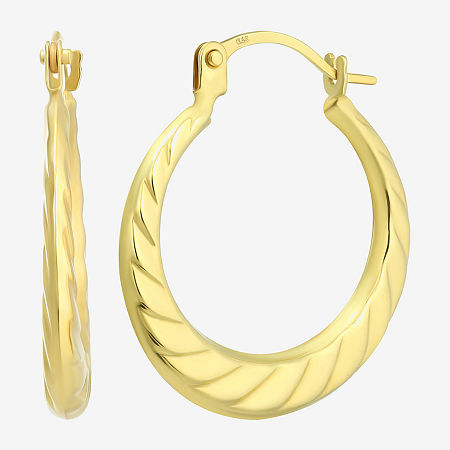 Click here for Womens 10K Gold 18mm Round Hoop Earrings  One Size... prices