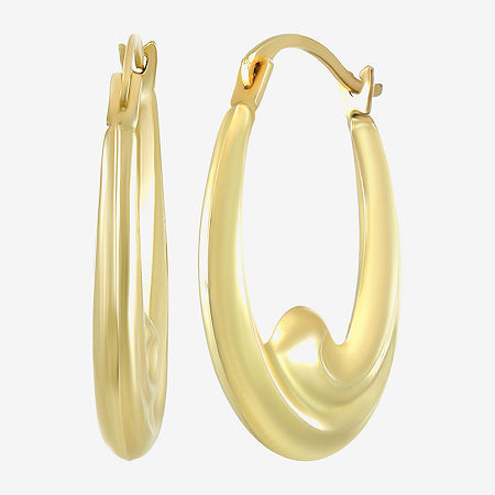 Click here for Womens 10K Gold 17.5mm Round Hoop Earrings  One Si... prices