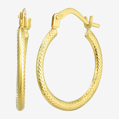 Click here for Womens 14K Gold 17.5mm Round Hoop Earrings  One Si... prices