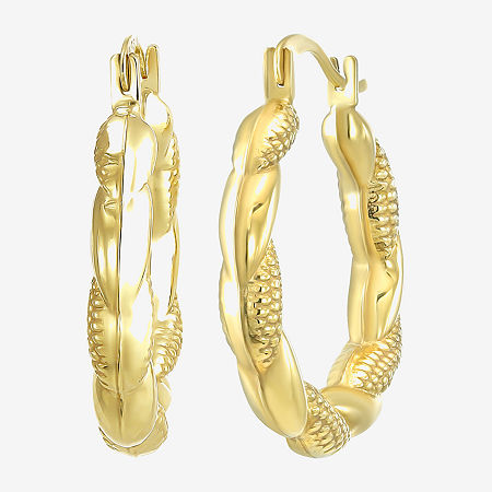 Click here for Womens 14K Gold 18mm Round Hoop Earrings  One Size... prices