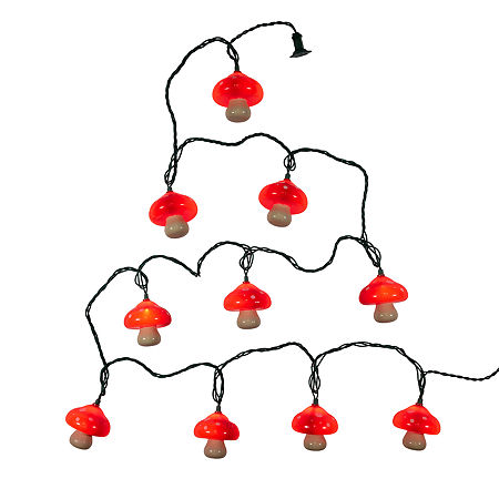 Click here for Kurt Adler 12 10-Light Mushroom With Green Wire St... prices