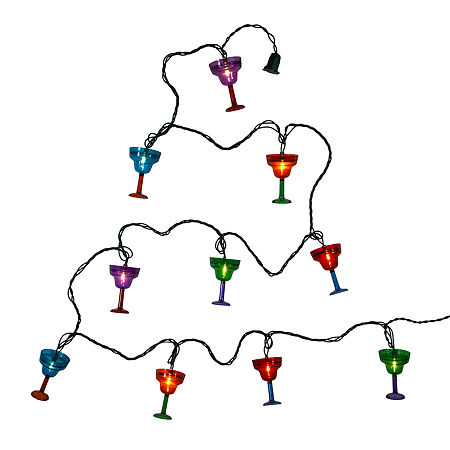 Click here for Kurt Adler 12 10-Light Margarita Glass With Green... prices