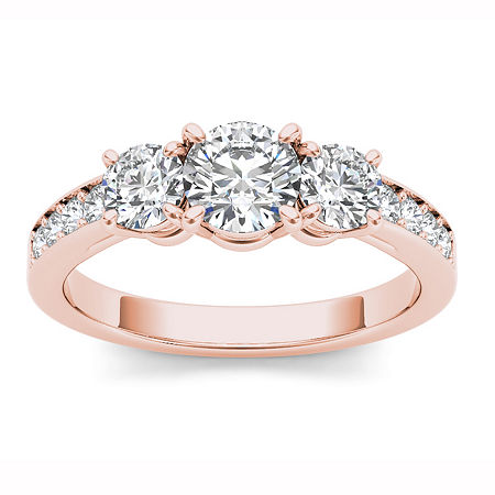 Click here for 1 1/2 CT.T.W. Natural Round Diamond 14K Gold 3-Sto... prices