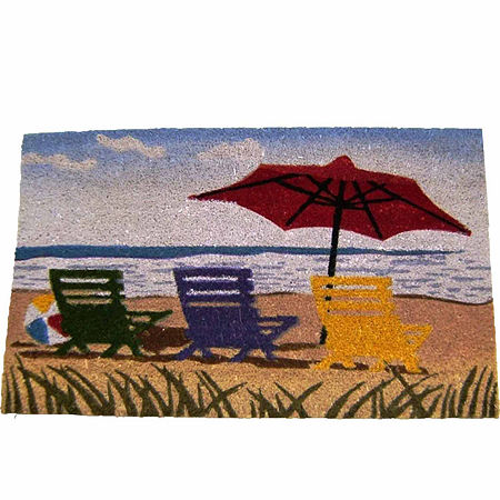 Click here for Beach Umbrella Rectangular Doormat - 18X30  One Si... prices
