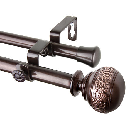 Click here for Rod Desyne Naomi Double Curtain Rod  One Size  Bro... prices