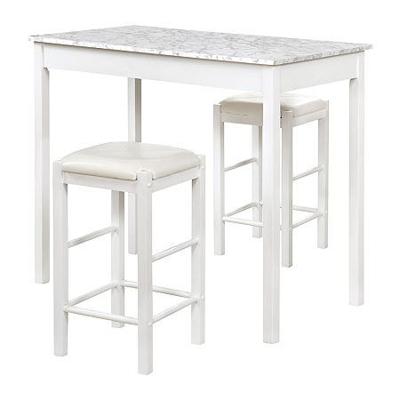 Click here for Trenton Dining Set 3-pc. Pub Set  One Size  White prices