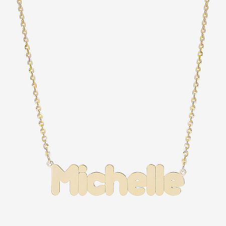 Click here for Womens 14K Gold Over Silver 16 Inch Name Necklace... prices