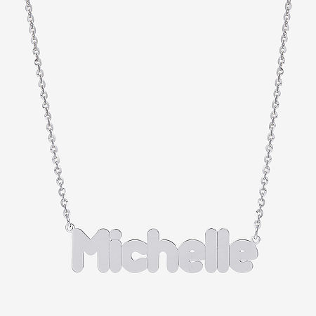 Click here for Womens Sterling Silver 18 Inch Name Necklace  One... prices