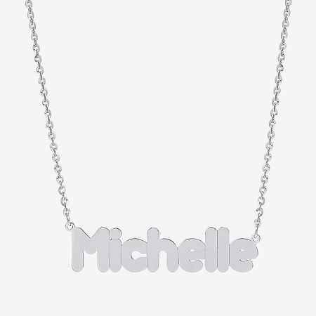 Click here for Womens Sterling Silver 16 Inch Name Necklace  One... prices