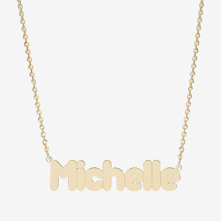 Click here for Womens 14K Gold Over Silver 18 Inch Name Necklace... prices