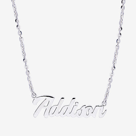 Click here for Womens Sterling Silver 16 Inch Name Necklace  One... prices
