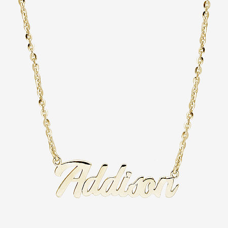 Click here for Womens 14K Gold Over Silver 18 Inch Name Necklace... prices