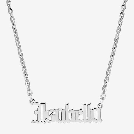 Click here for Womens Sterling Silver 18 Inch Name Necklace  One... prices