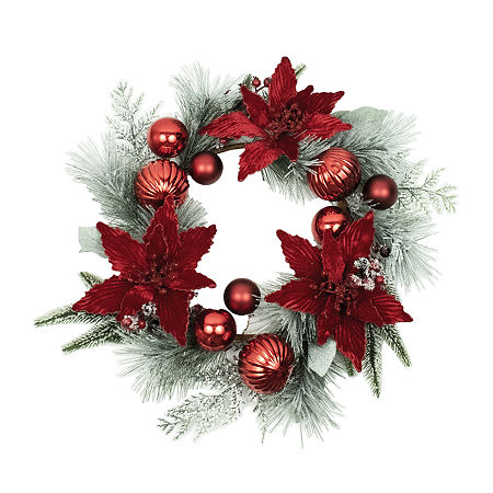 Click here for Kurt Adler Berry And Poinsettia Wreath  One Size... prices