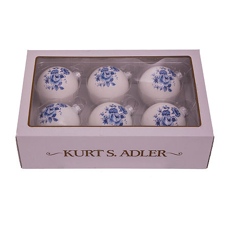 Click here for Kurt S. Adler 80MM Delft Blue Glass Ball Ornaments... prices