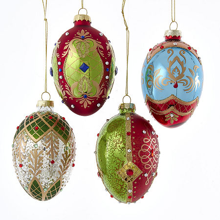 Click here for Kurt Adler 65MM Glass Egg Ornaments 4 Piece Set  O... prices