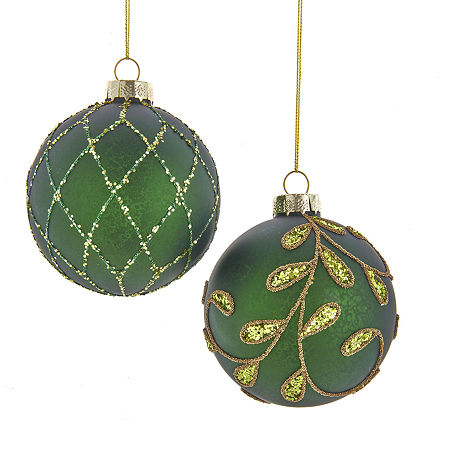 Kurt S. Adler 6pc. Gold & Emerald Green Embellish Ornaments Set