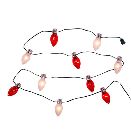 Kurt S. Adler UL 10-Light Red & White Giant C7 Light Set