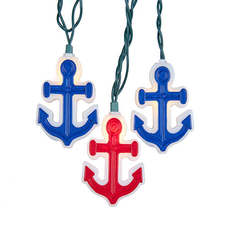 Click here for Kurt Adler UL 10-Light Red and Blue Anchor Light S... prices